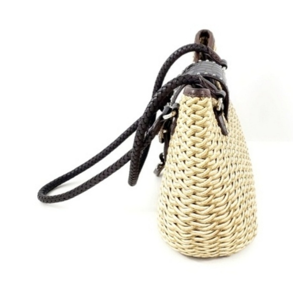 Brighton | Bags | Brighton Woven Straw Rattan Leather Bag | Poshmark
